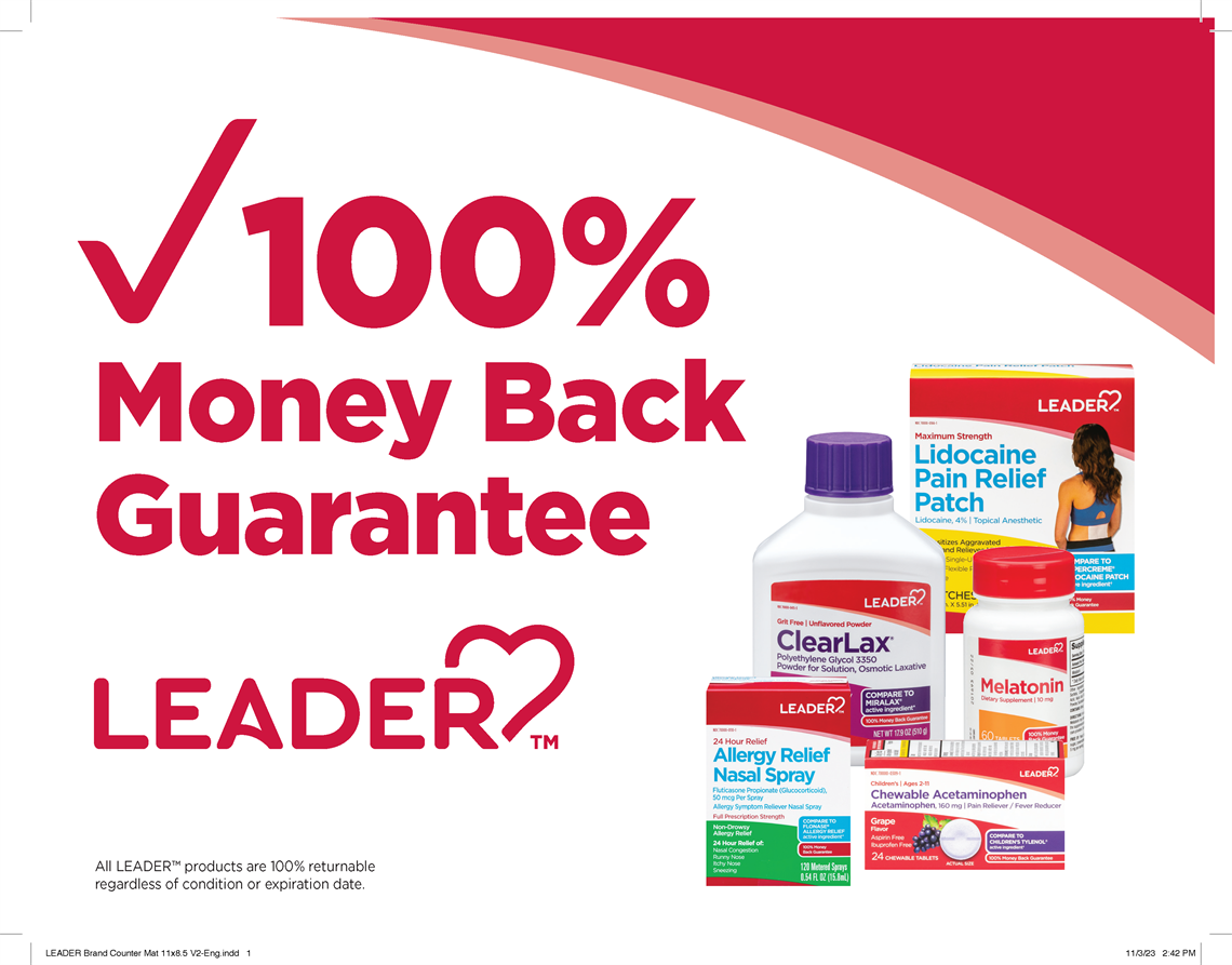 Cardinal-LEADER™ Brand Immunity Offer Counter Mat Insert
