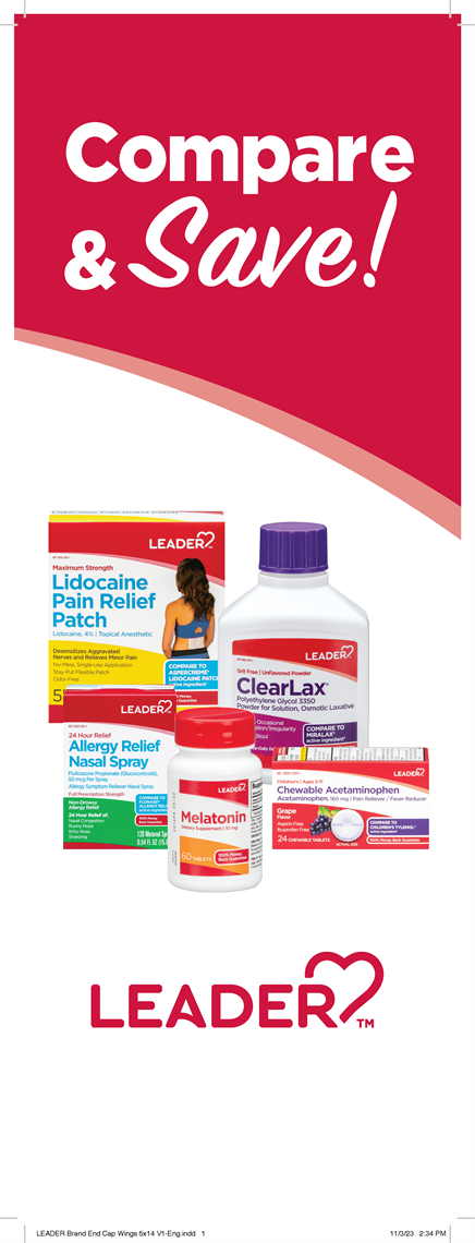 Cardinal-LEADER™ End cap Signage