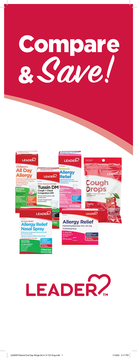 Cardinal-LEADER™ Brand Marketing End Cap Wing